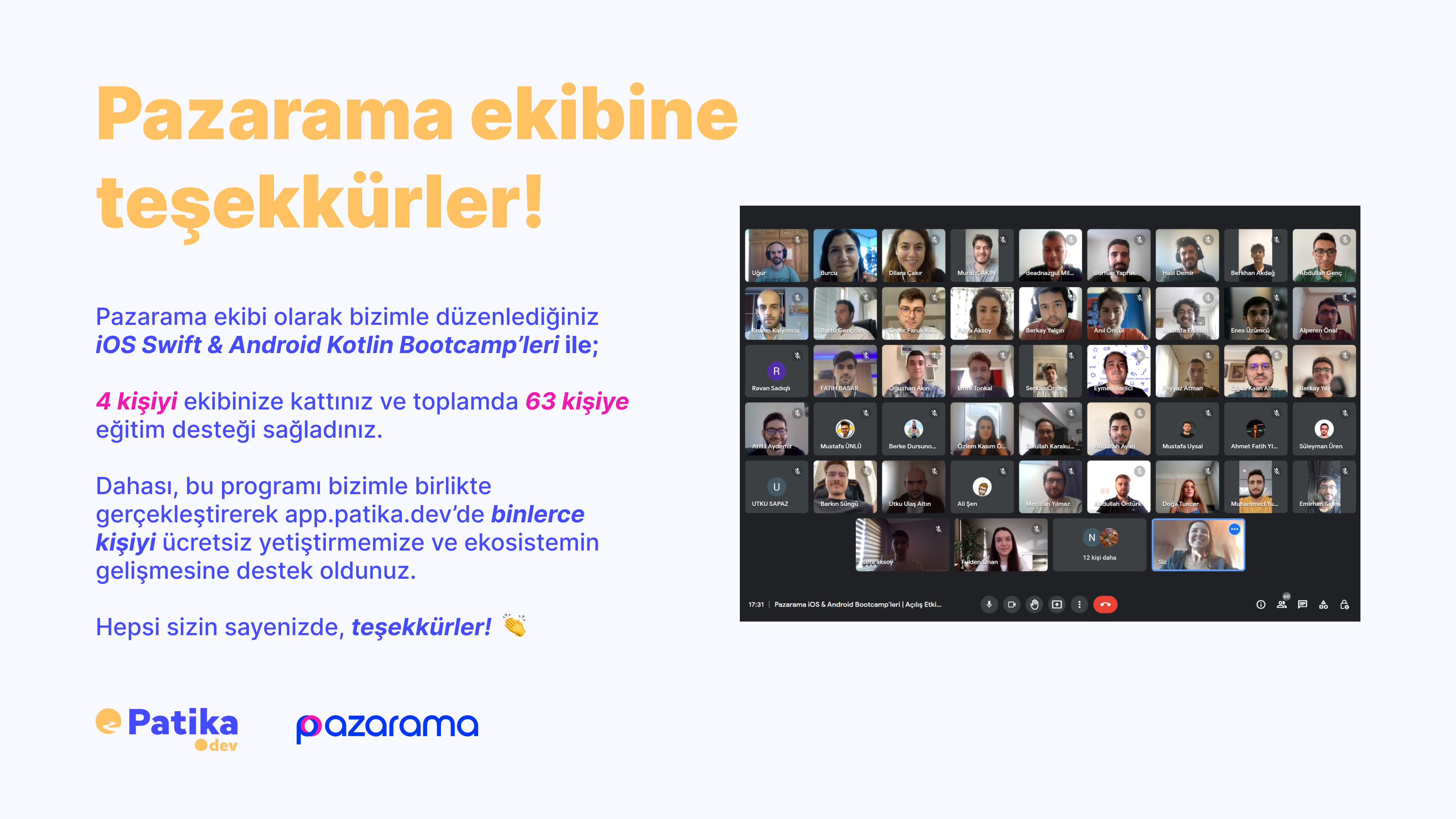 Pazarama continues to launch bootcamps as its young talent hiring strategy